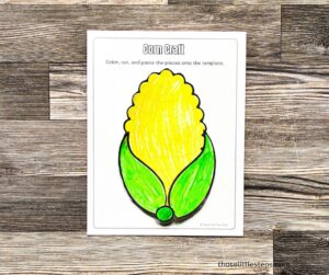 Fall Corn Craft for Toddlers: Free Printable and Easy Steps