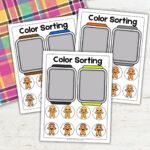 Gingerbread Cookie Color Matching Game - Free Printable