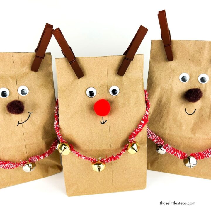Adorable Reindeer Paper Bag Craft for Preschool Holiday Fun