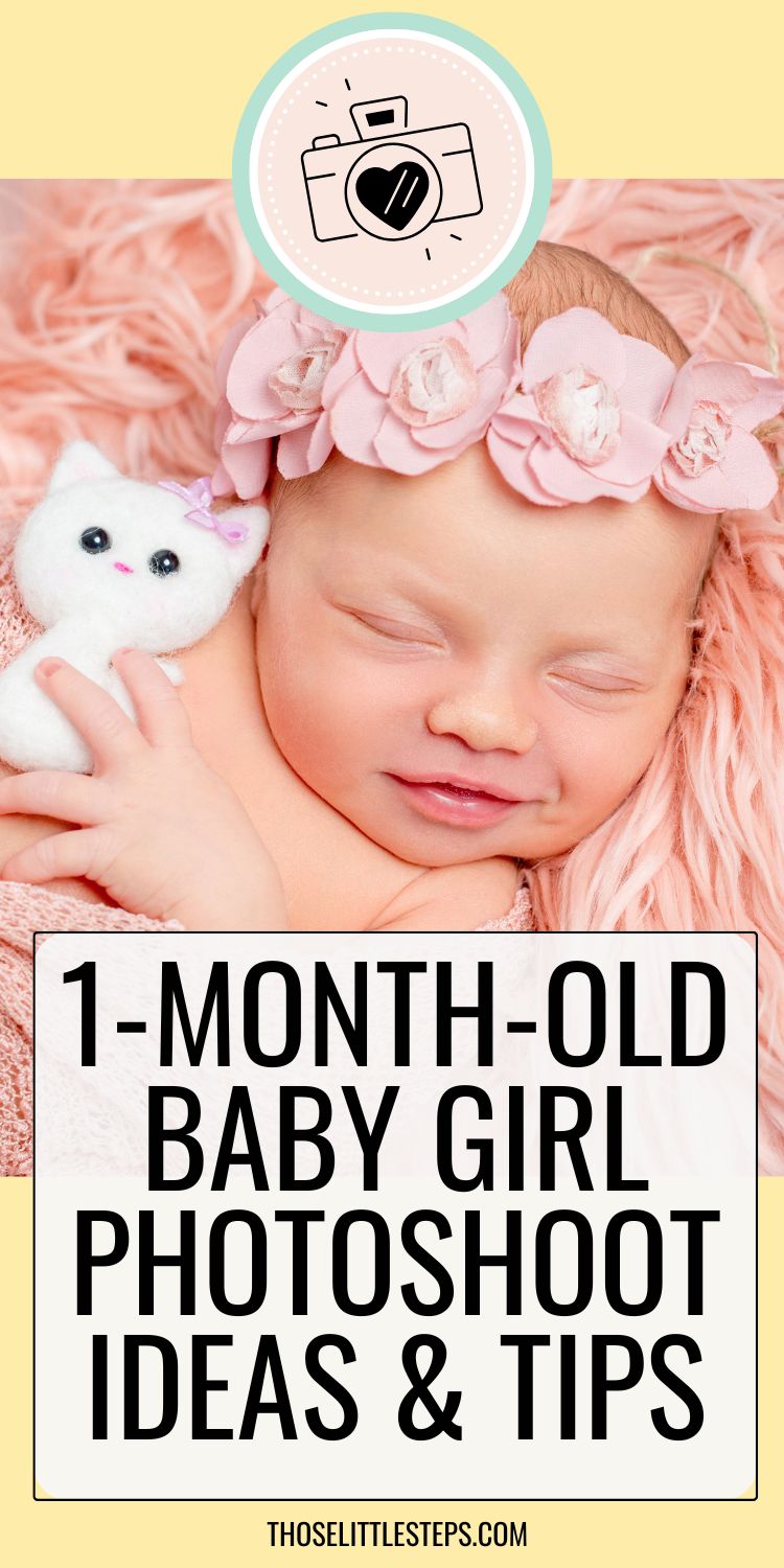 Simple 1 Month Baby Girl Photoshoot Ideas at Home