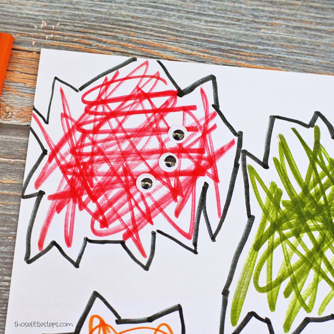 Scribble Monster Art for Toddlers | Easy No-Prep Craft