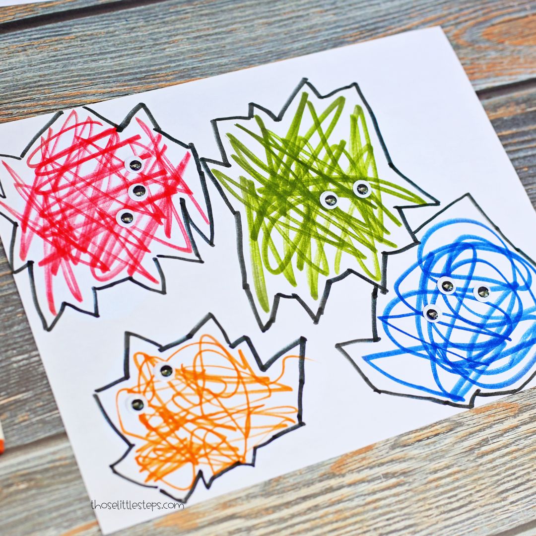 Scribble Monster Art for Toddlers | Easy No-Prep Craft